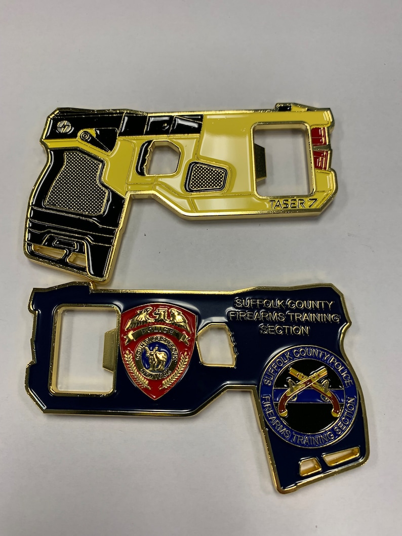SUFFOLK COUNTY POLICE Dept Taser 7 Firearms Range T7 Bottle Opener ...