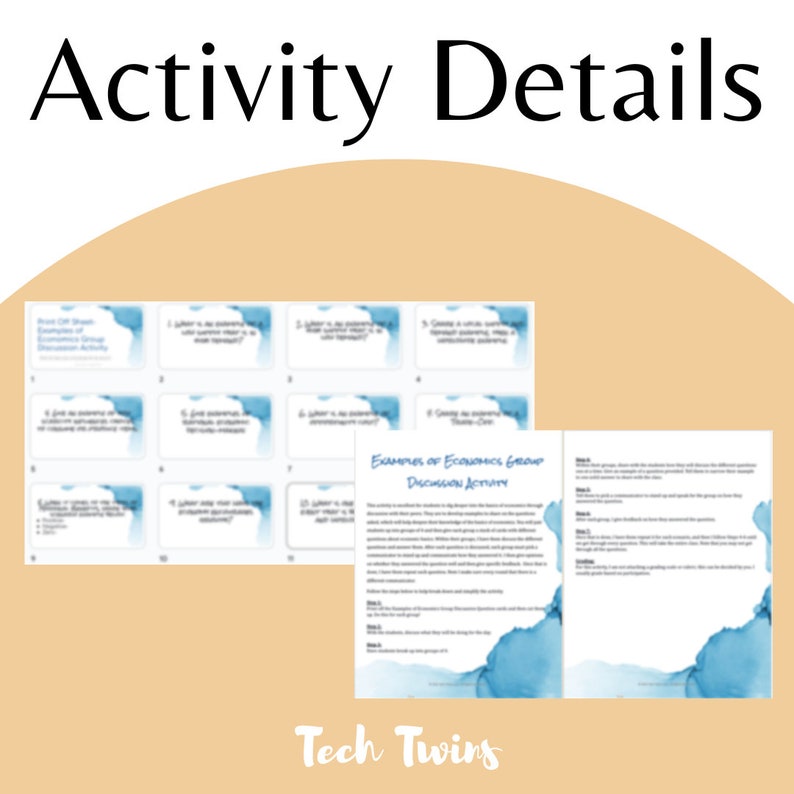 Examples of Economics Group Discussion Activity - Etsy
