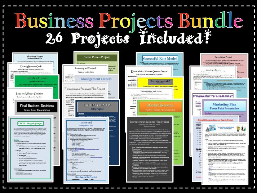Business Projects Bundle- Grades 9-12 - Etsy