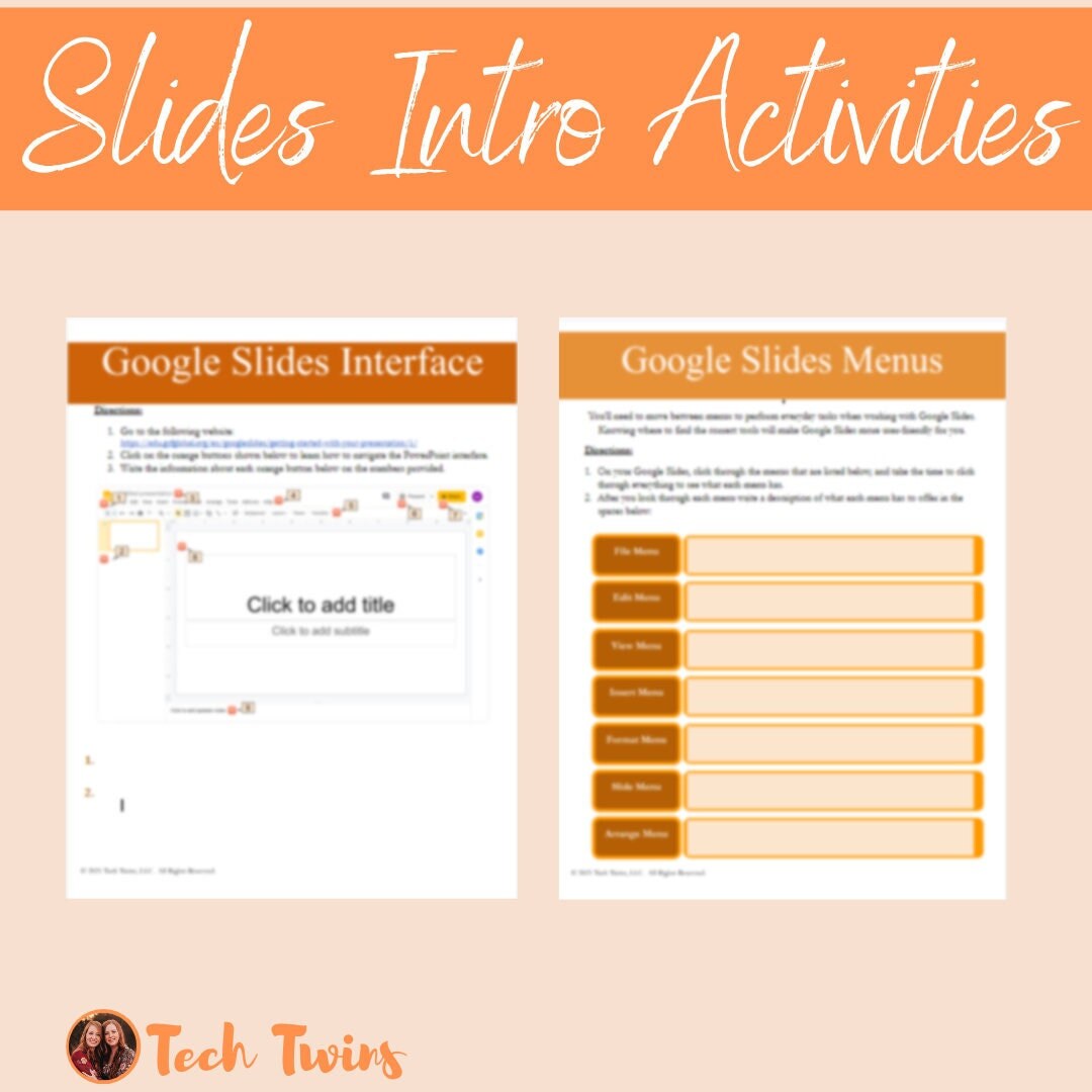 Google Slides Intro Activities - Etsy