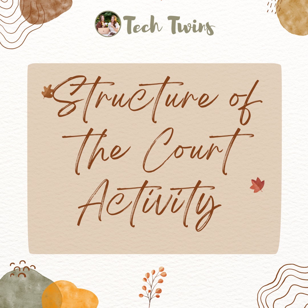 Structure of the Court Worksheet - Etsy