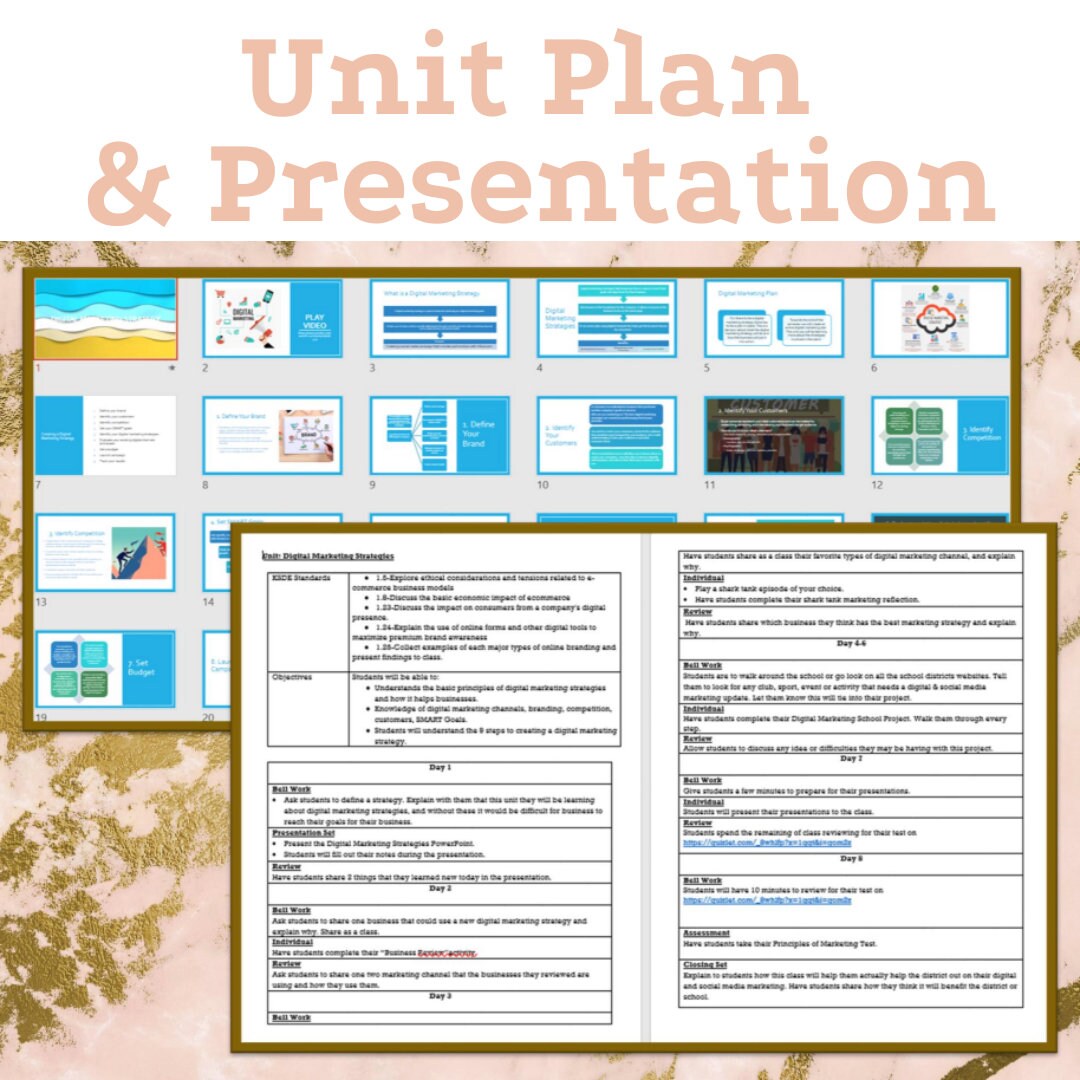 Digital Marketing Strategies Unit Plan - Etsy