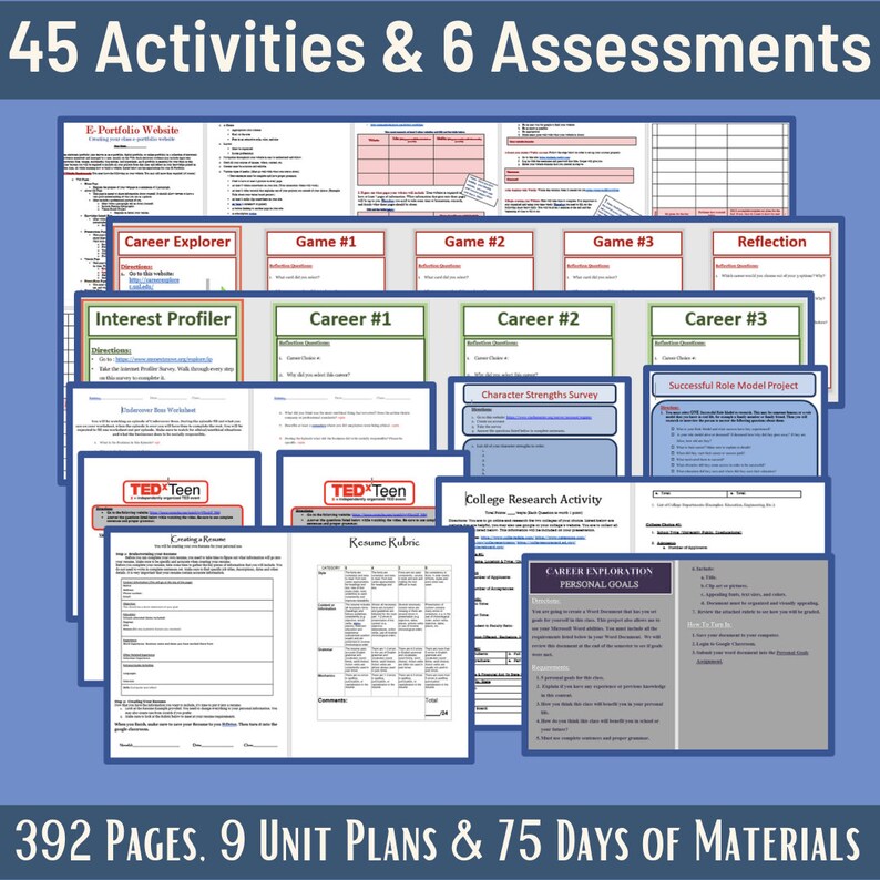 Career Exploration Course & Bundle- 1 Semester (TURNKEY) - Etsy