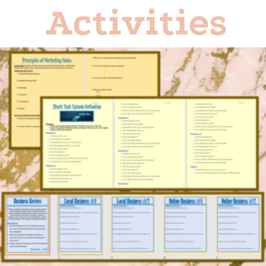 Digital Marketing Strategies Unit Plan - Etsy