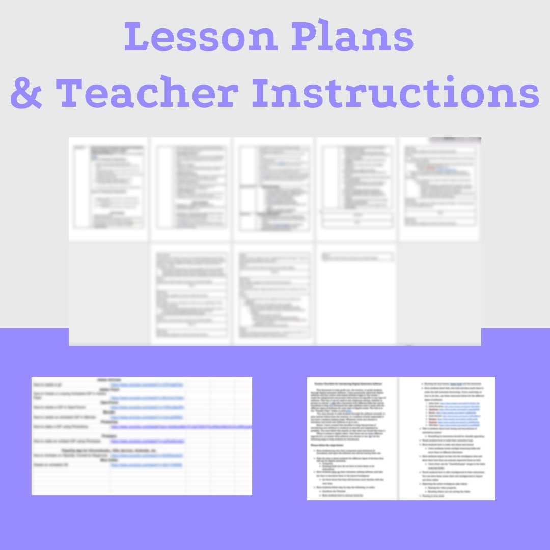 Digital Animation Basics Unit - Bundle - Projects - Etsy