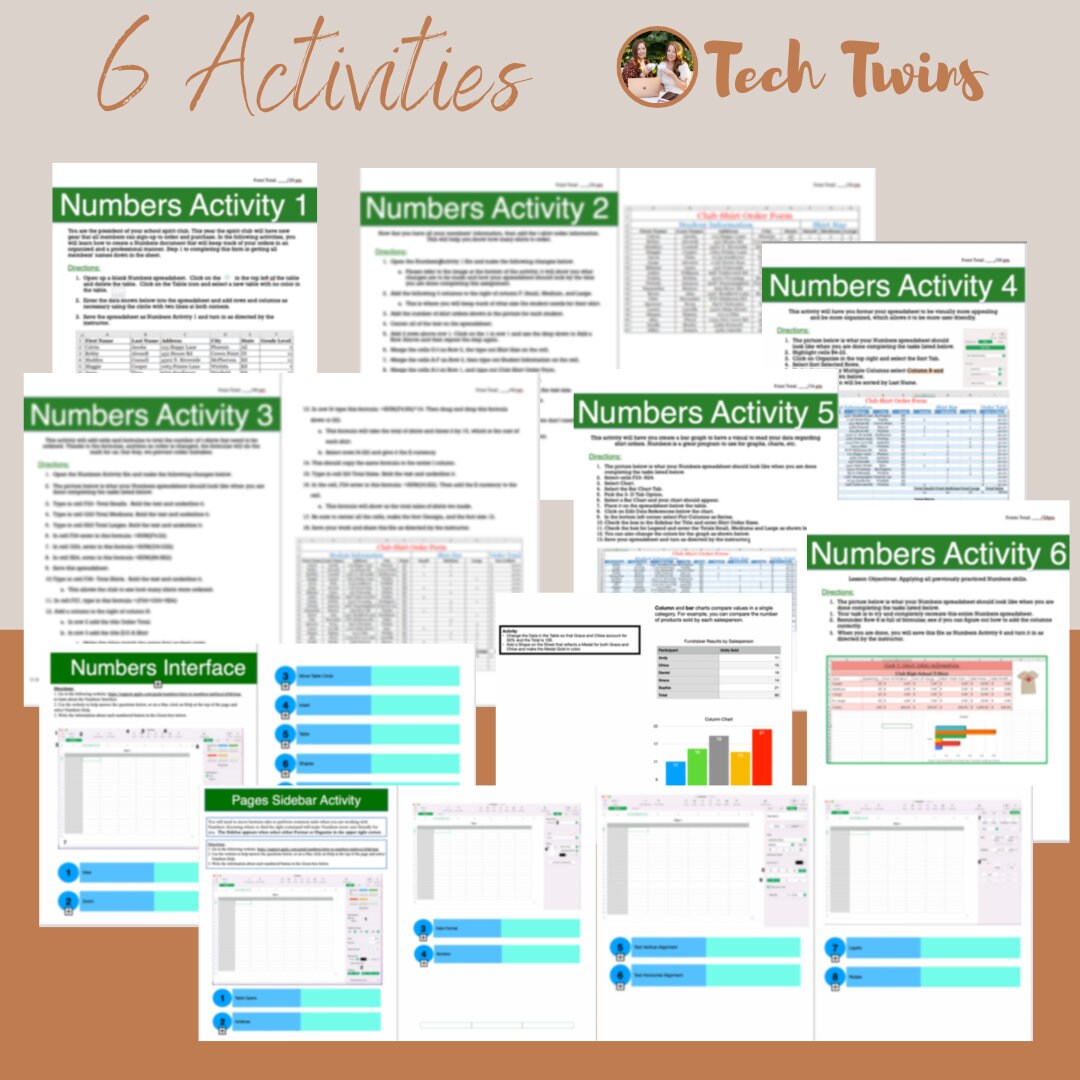 Apple Numbers Activities- iPad & Mac - Etsy
