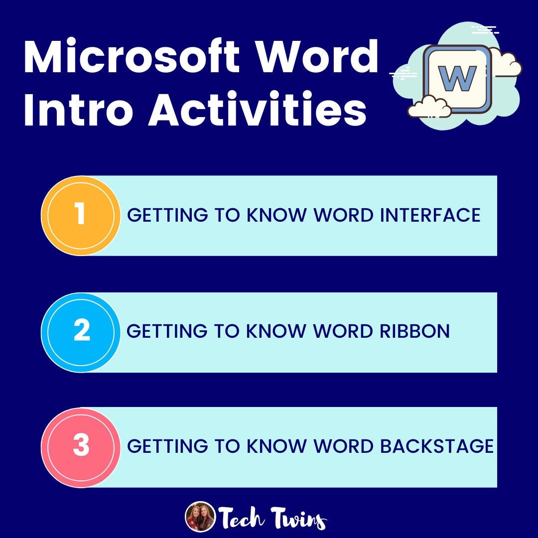 Microsoft Word Intro Activities - Etsy
