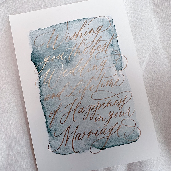 Calligraphy Card - Etsy