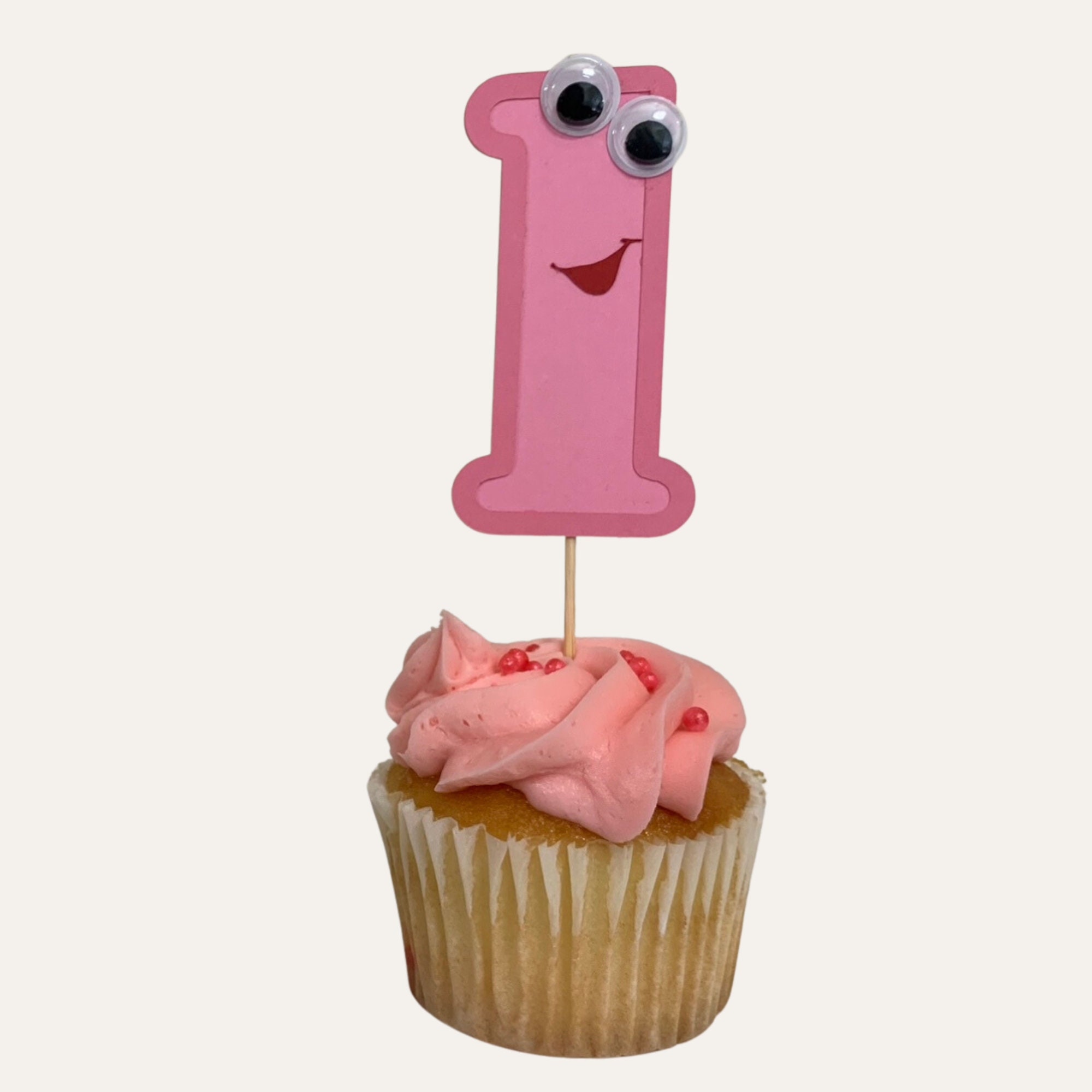 Onderful Cupcake Topper With Googly Eyes / Onderful First Birthday ...