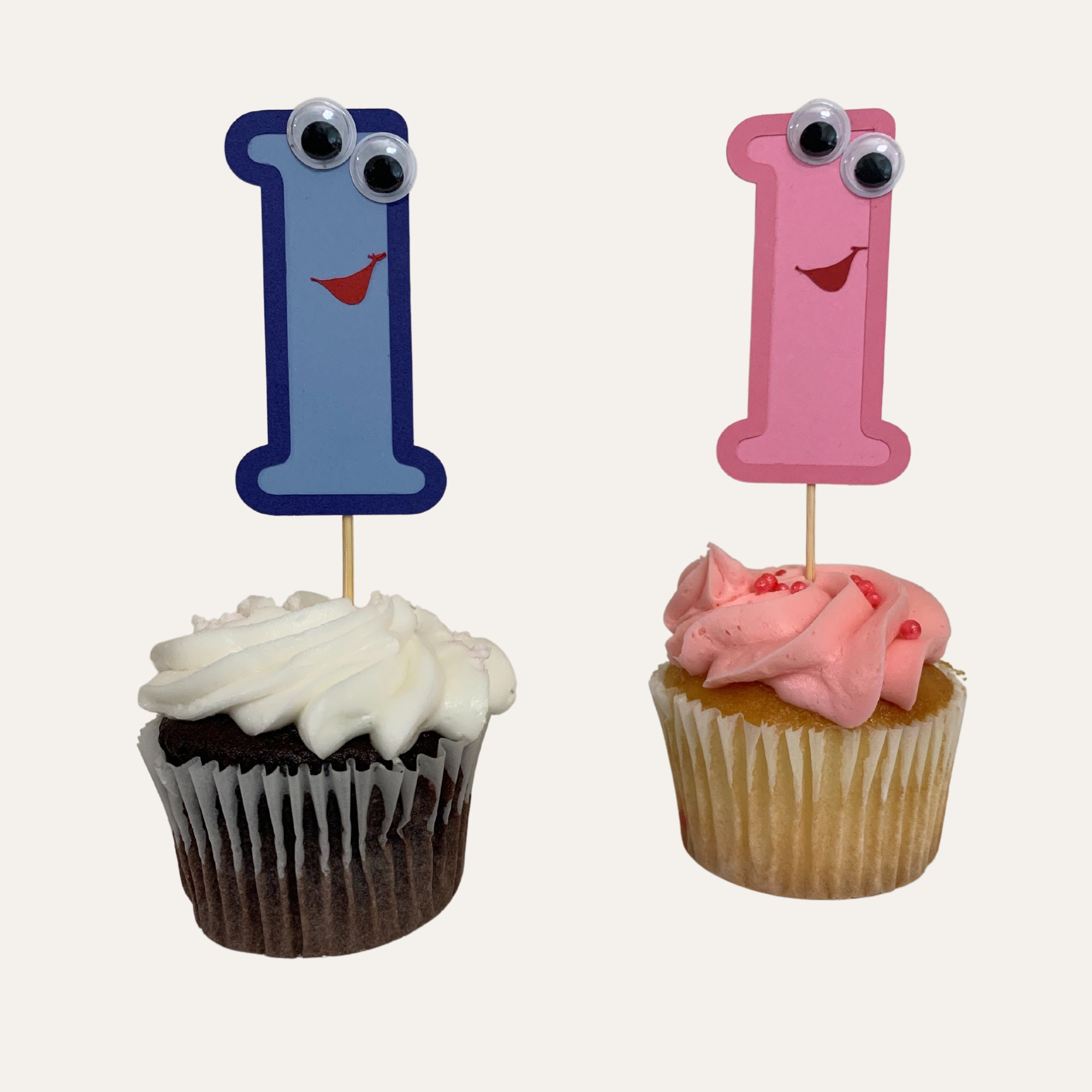 Onderful Cupcake Topper With Googly Eyes / Onderful First Birthday ...