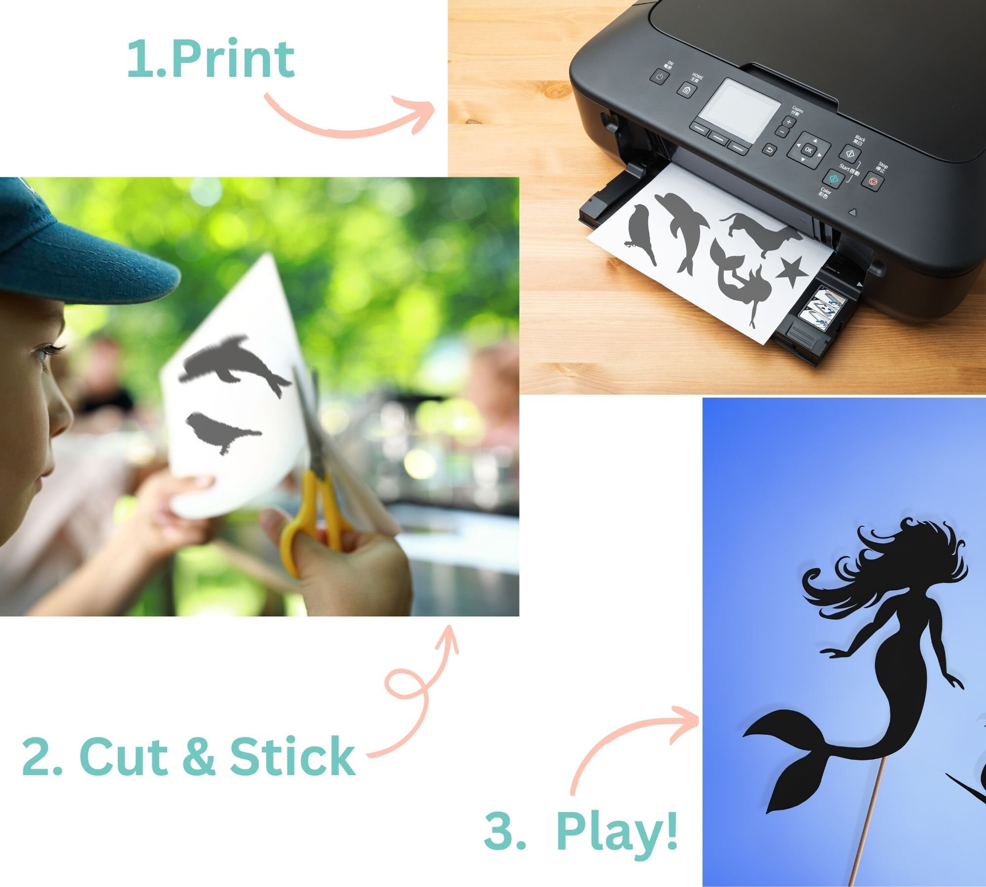 Shadow Puppet DIY Craft Digital Download - Etsy