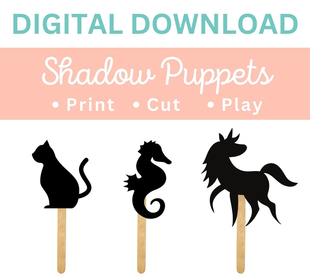 Shadow Puppet DIY Craft Digital Download - Etsy