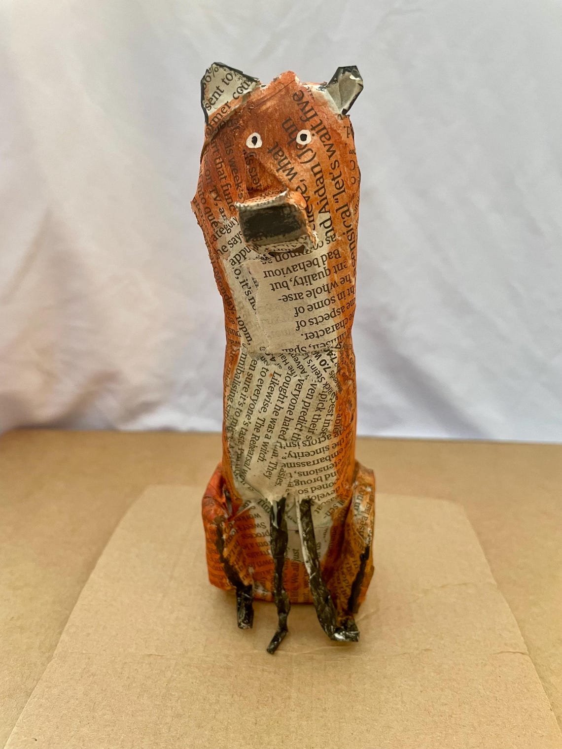 Handcrafted Fox, Papier-mâché - Etsy