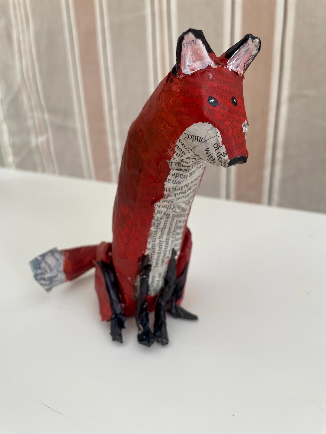 Handcrafted Fox, Papier-mâché - Etsy