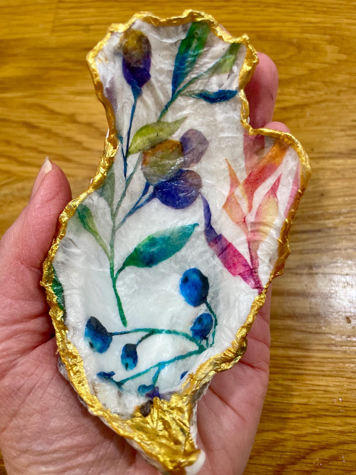 Oyster Decorative Shell Trinket Dish, Handmade - Etsy