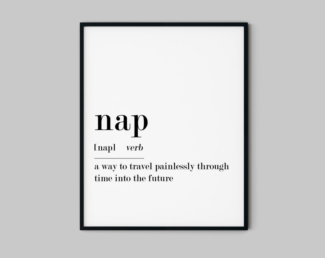 Funny Definition Print, Nap Definition, Home Definition Print,bedroom ...