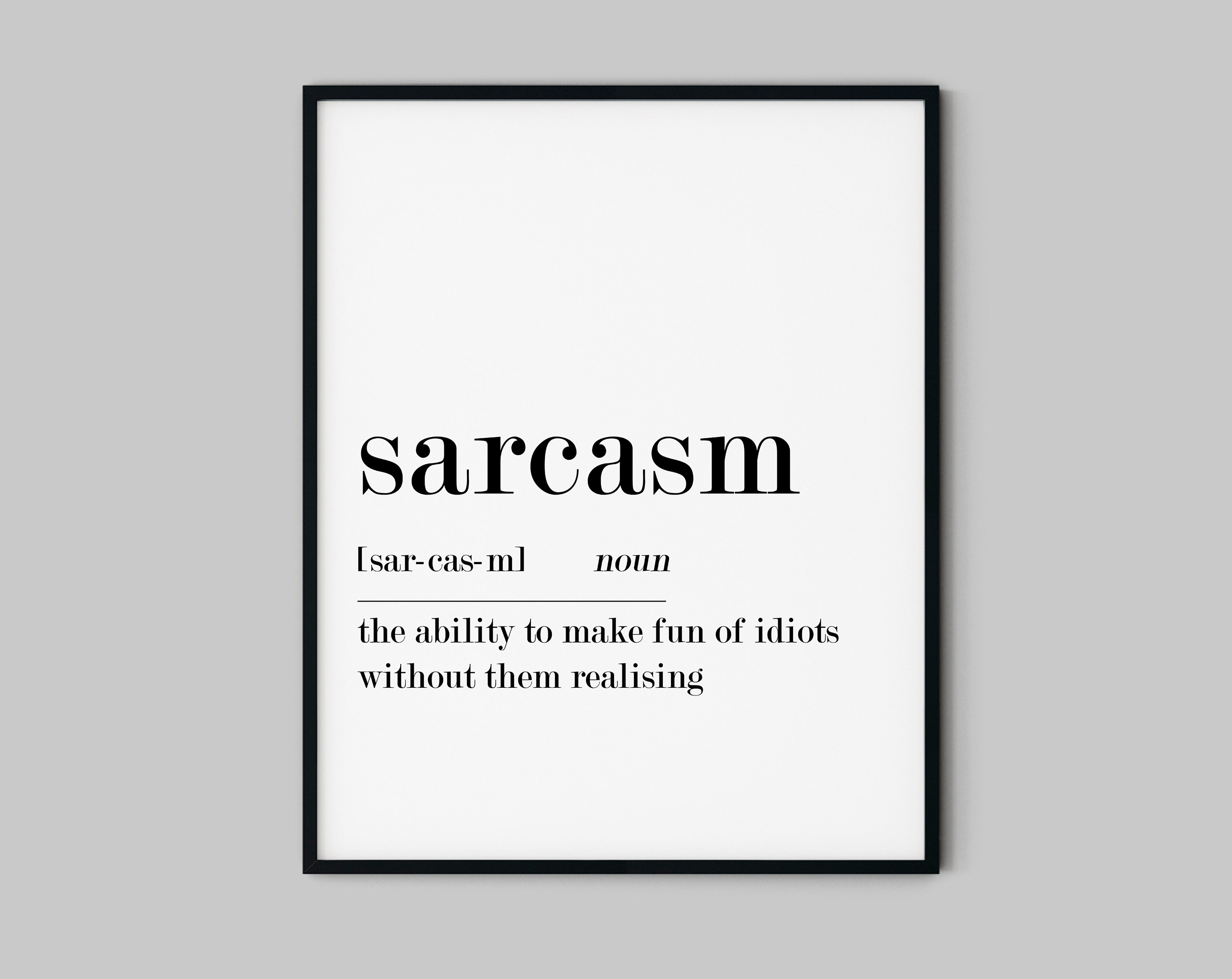 Sarcasm Definition Print, Sarcasm Print, Office Decor, Sarcasm Poster ...