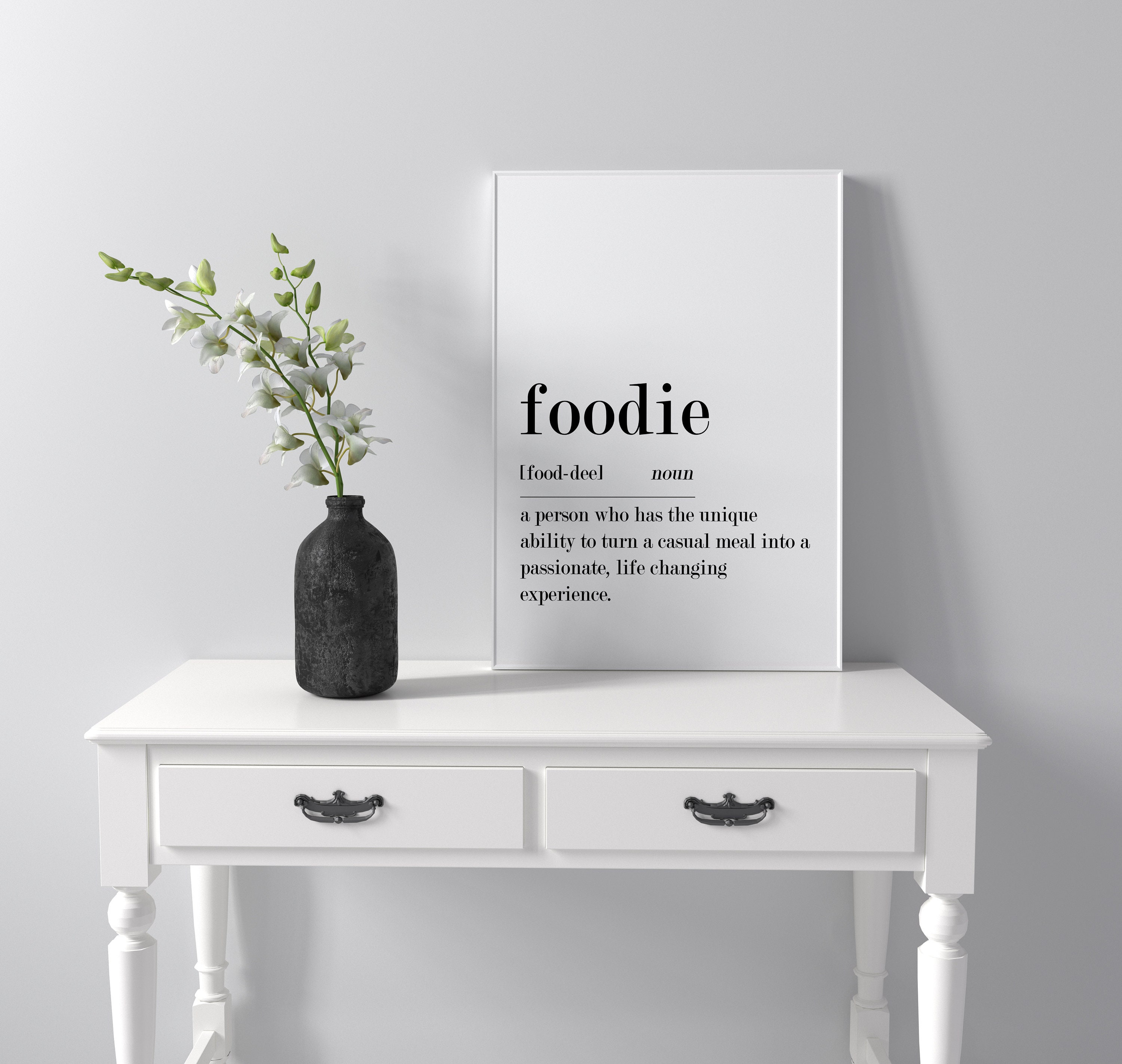 Foodie Definition, Funny Kitchen Sign, Printable Foodie, Wall Art Print ...