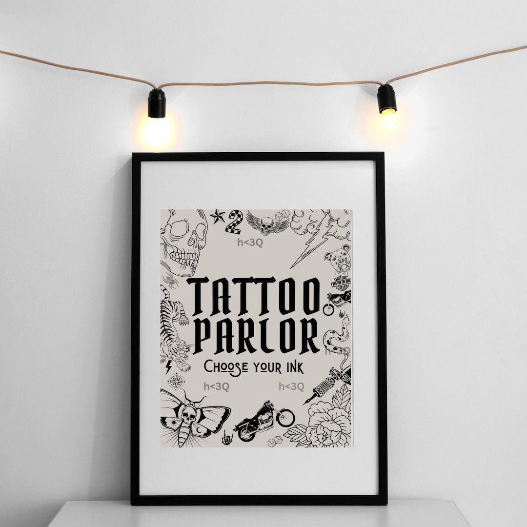 Bad Two the Bone Birthday Tattoo Parlor Sign - Etsy