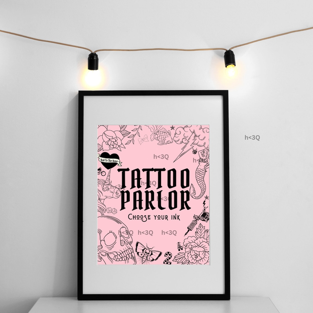Bad Two the Bone Birthday Theme Tattoo Parlor Sign - Etsy