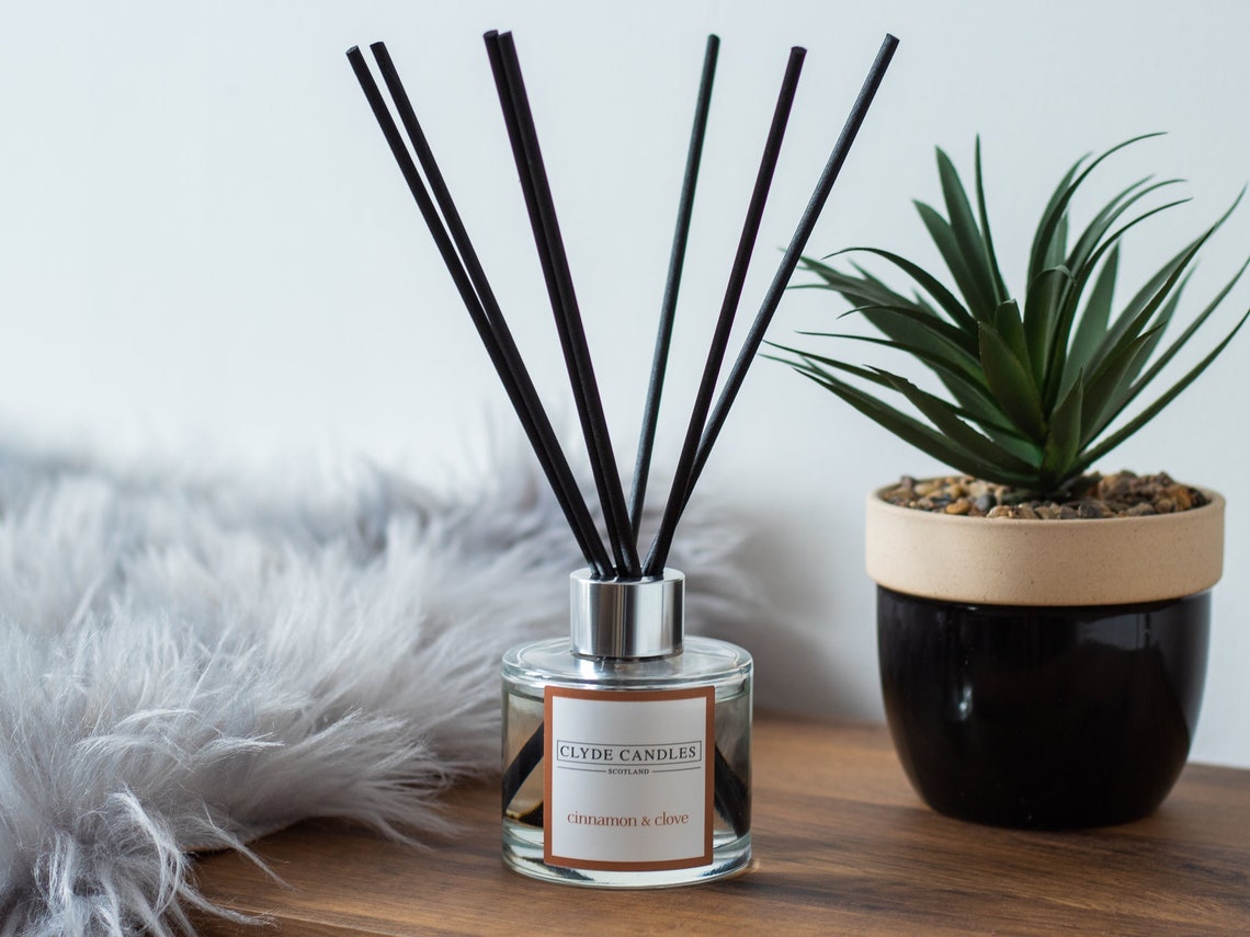 Cinnamon & Clove Reed Diffuser - Clyde Candles, Luxury Diffuser Oil ...