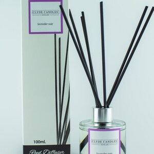 Lavender Noir Reed Diffuser Clyde Candles, Luxury Diffuser Oil With a ...