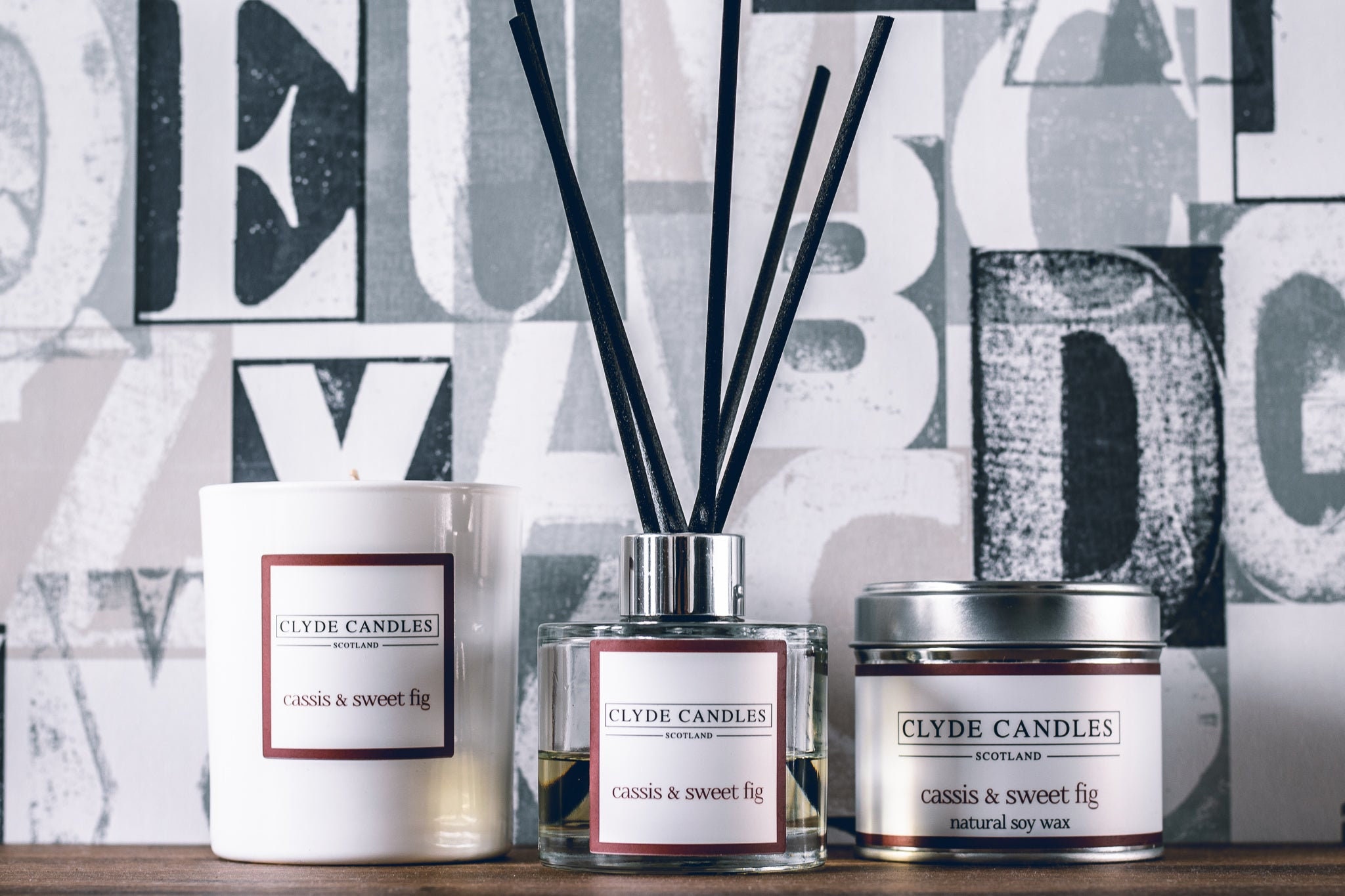 Cassis & Sweet Fig Reed Diffuser Clyde Candles, Luxury Diffuser Oil ...