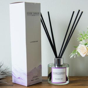 Lavender Noir Reed Diffuser - Clyde Candles, Luxury Diffuser Oil With a ...