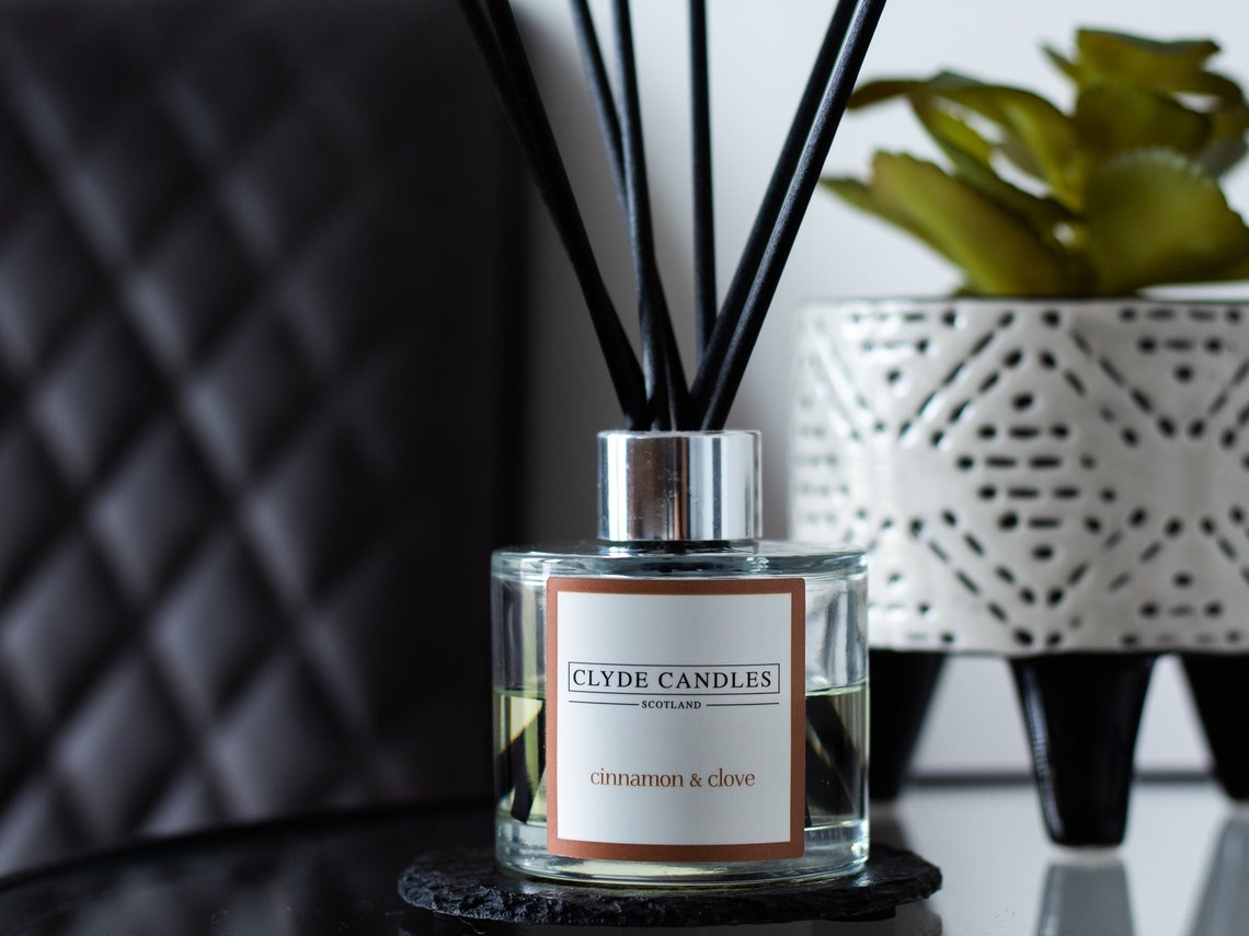Cinnamon & Clove Reed Diffuser - Clyde Candles, Luxury Diffuser Oil ...