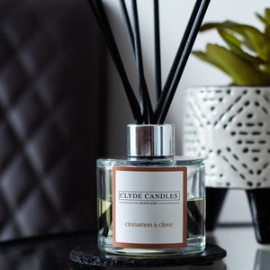 Cinnamon & Clove Reed Diffuser - Clyde Candles, Luxury Diffuser Oil ...