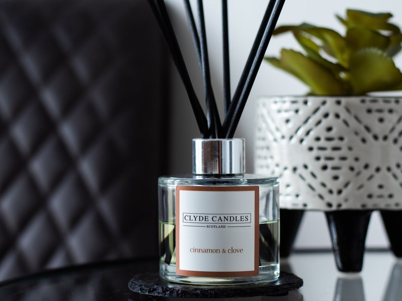 Cinnamon & Clove Reed Diffuser - Clyde Candles, Luxury Diffuser Oil ...