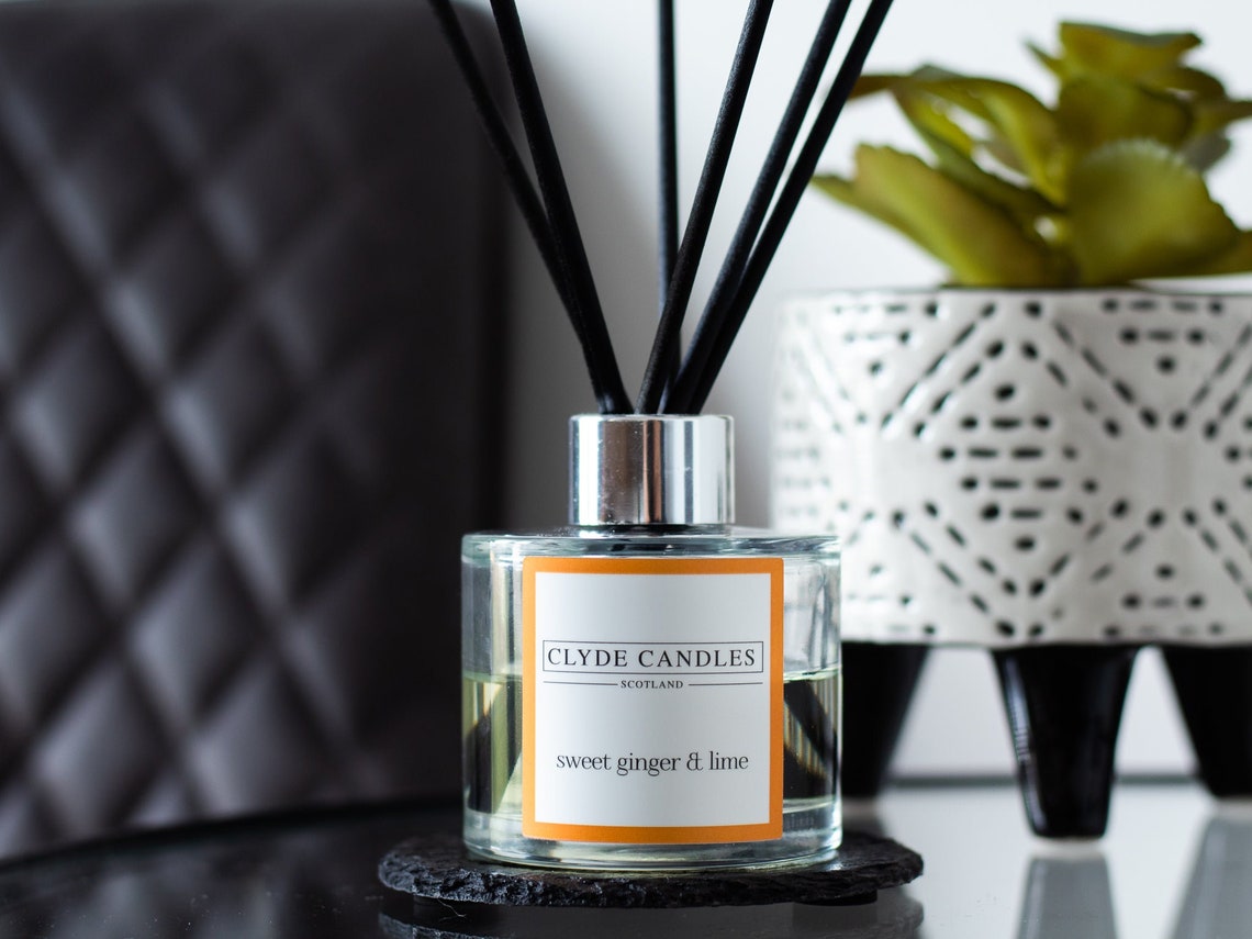 Sweet Ginger & Lime Reed Diffuser - Clyde Candles, Luxury Diffuser Oil ...