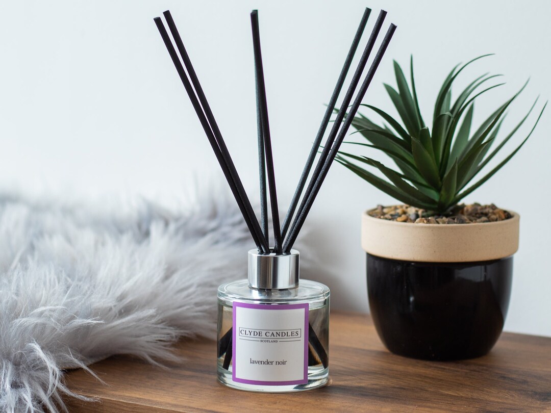 Lavender Noir Reed Diffuser Clyde Candles, Luxury Diffuser Oil With a ...
