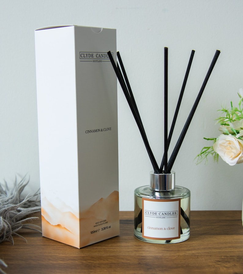 Cinnamon & Clove Reed Diffuser - Clyde Candles, Luxury Diffuser Oil ...