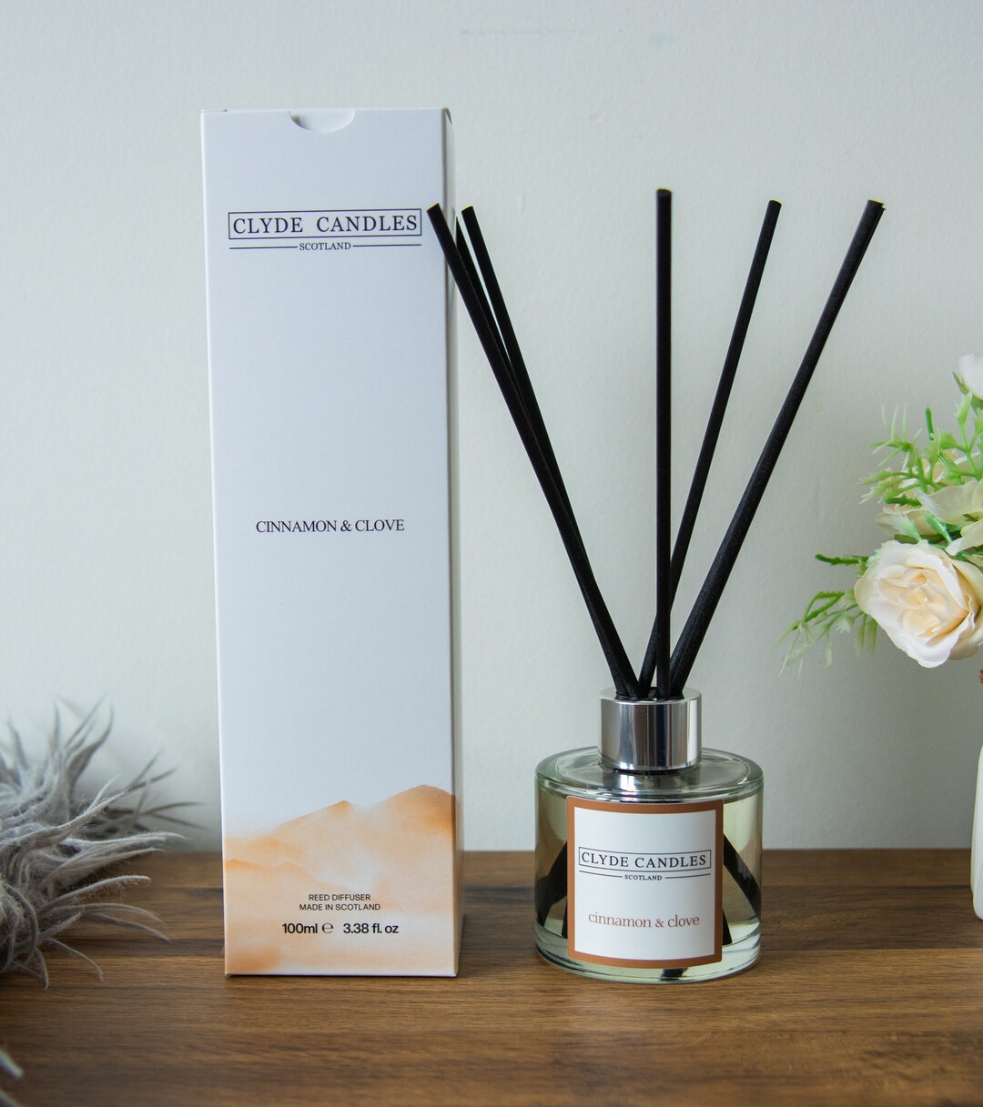 Cinnamon & Clove Reed Diffuser - Clyde Candles, Luxury Diffuser Oil ...