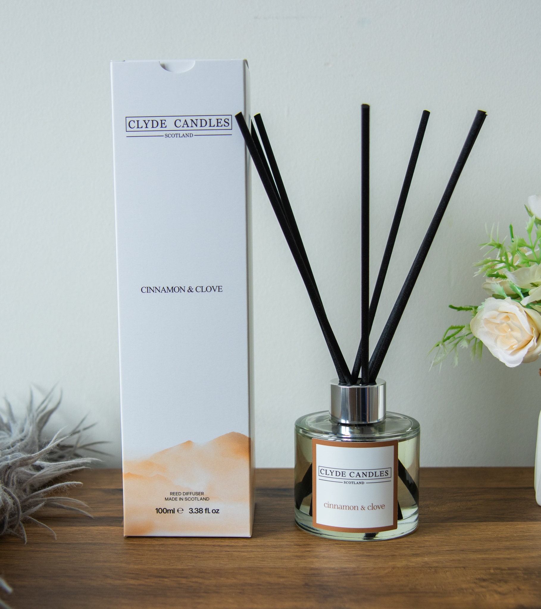 Cinnamon & Clove Reed Diffuser - Clyde Candles, Luxury Diffuser Oil ...