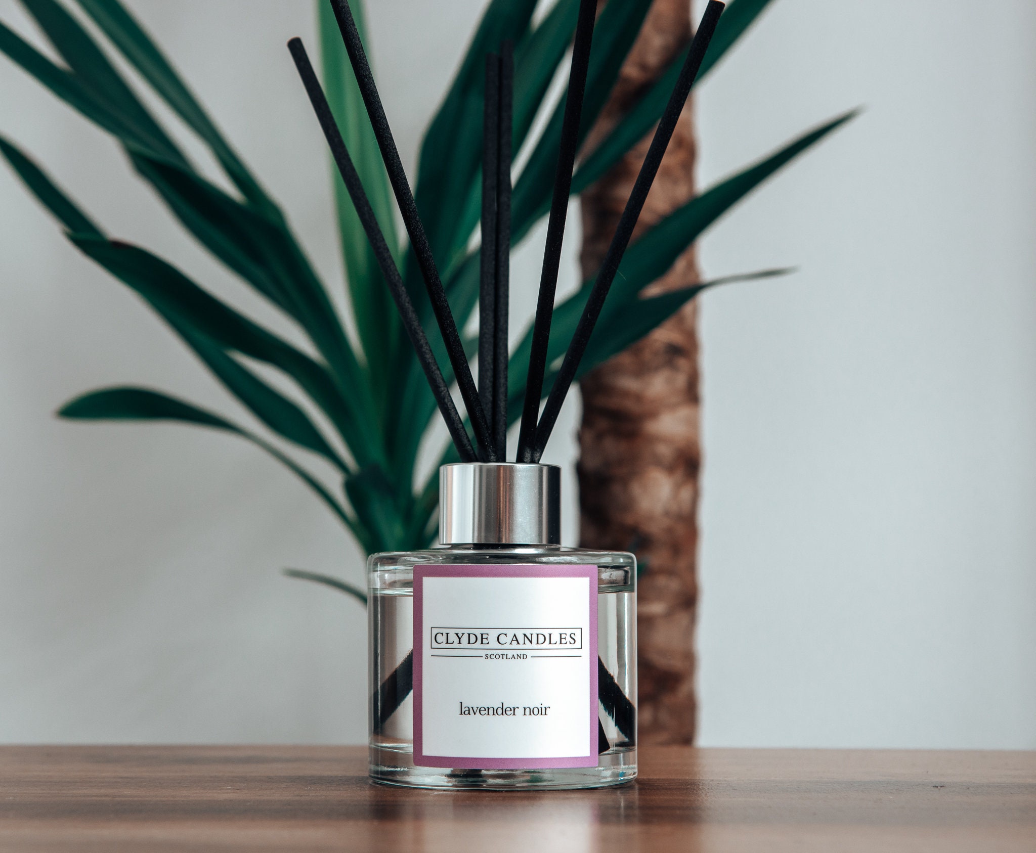Lavender Noir Reed Diffuser Clyde Candles, Luxury Diffuser Oil With a ...