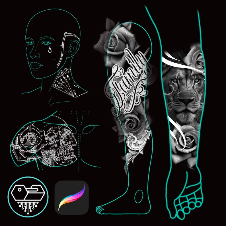 Body Templates Tattoo Maps - Etsy
