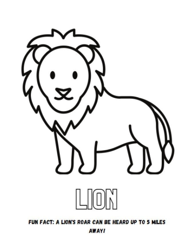 Toddler Coloring Pages: Animal Coloring Pages for Kids With Fun Facts ...