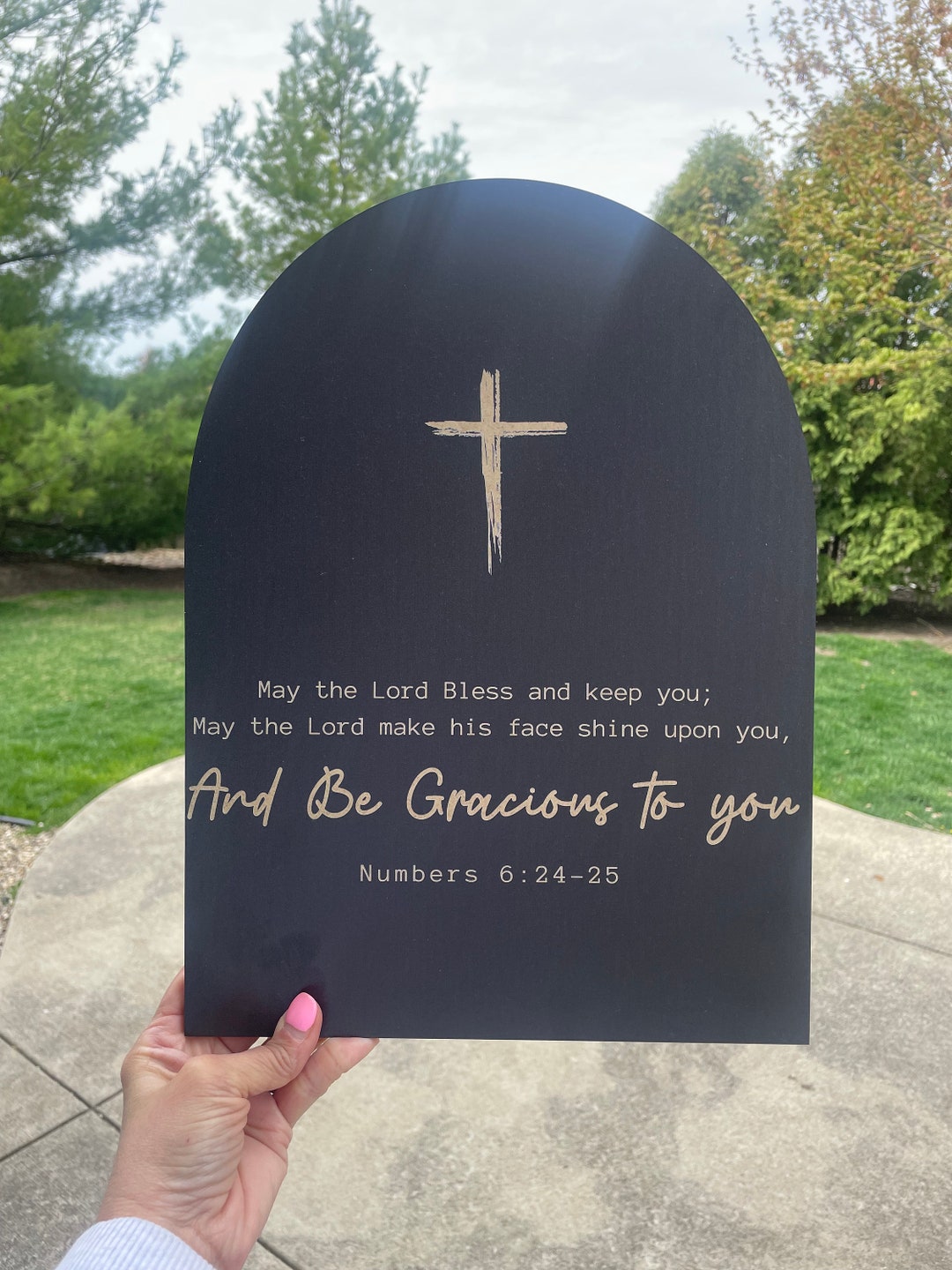 Arch Sign Numbers 6:24-25 Scripture Sign Christian Wall Decor May the ...