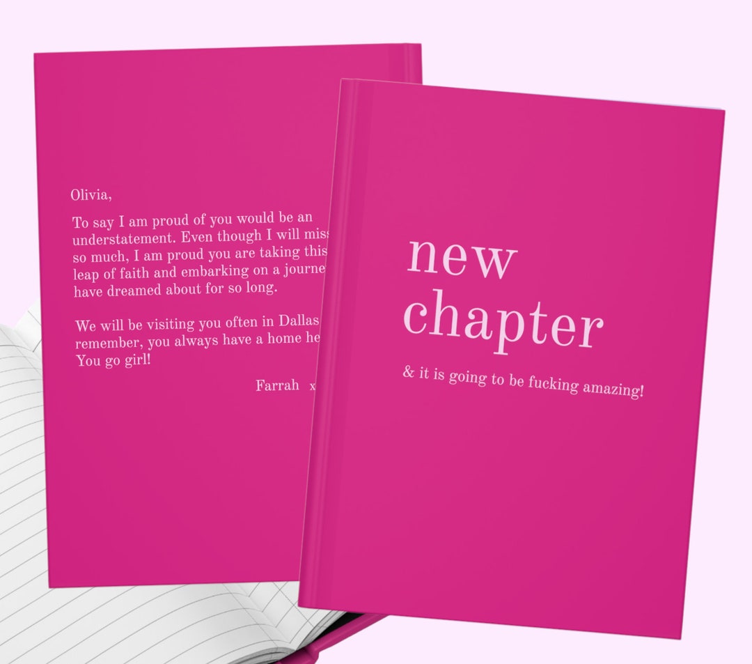 Personalized New Chapter Gift, New Beginnings, New Adventures, New Job ...