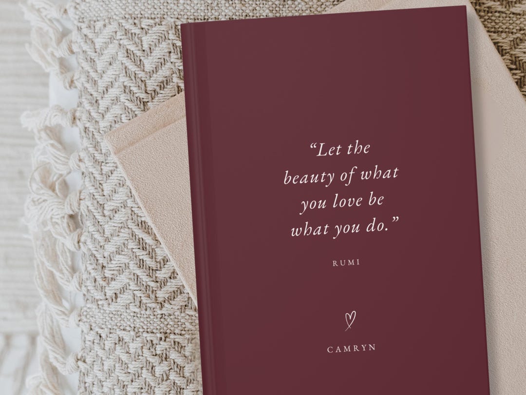 Rumi Quote Hardcover Journal: Motivational New Beginnings Notebook - Etsy