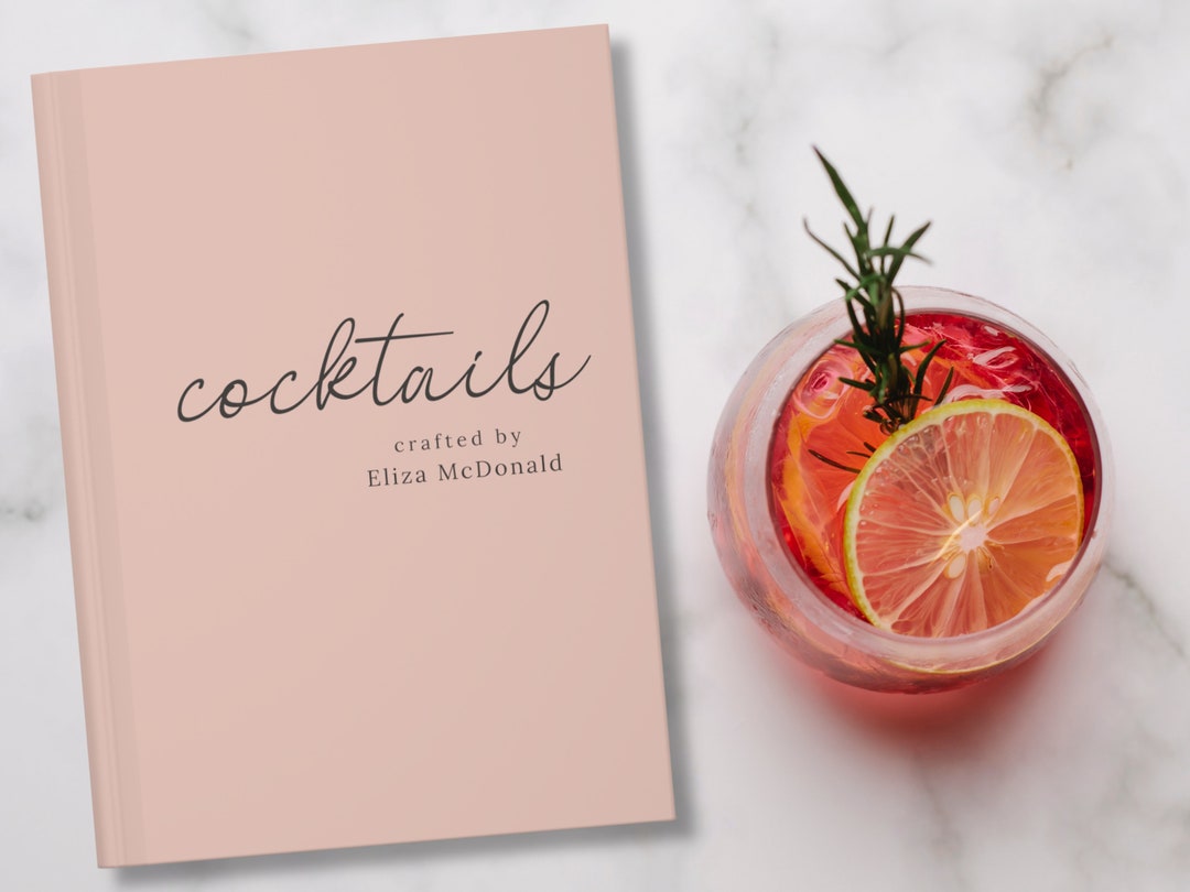 Cocktail Recipe Book, Bar Recipe Book, Christmas Gift for Bartender ...