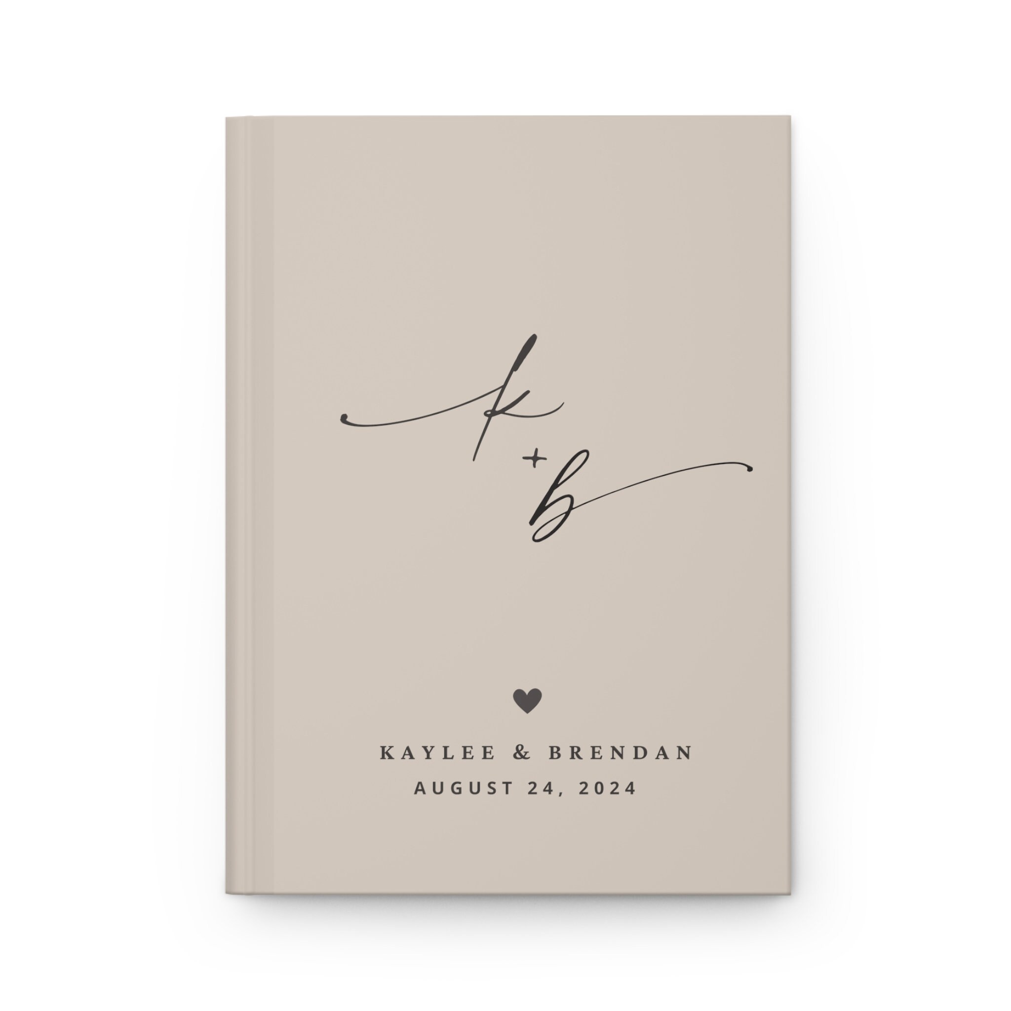 Custom Couples Journal, Wedding Guestbook, Personalized Name Gift ...