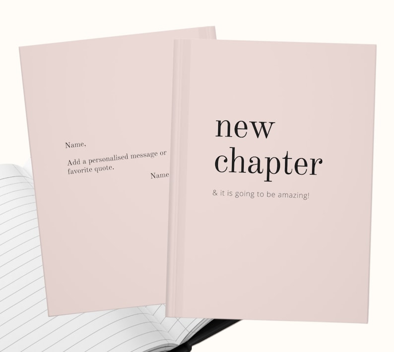 New Chapter Custom Journal, New Job Gift, Employee Retirement, New ...