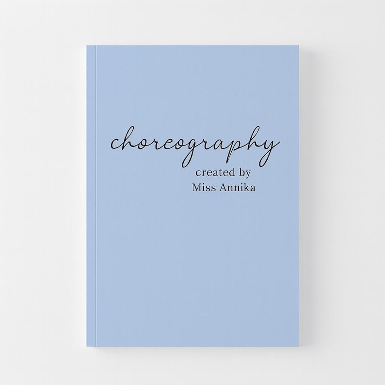 Choreography Weekly Planner, Dance Notebook, Dance Coach Gift, Dance ...
