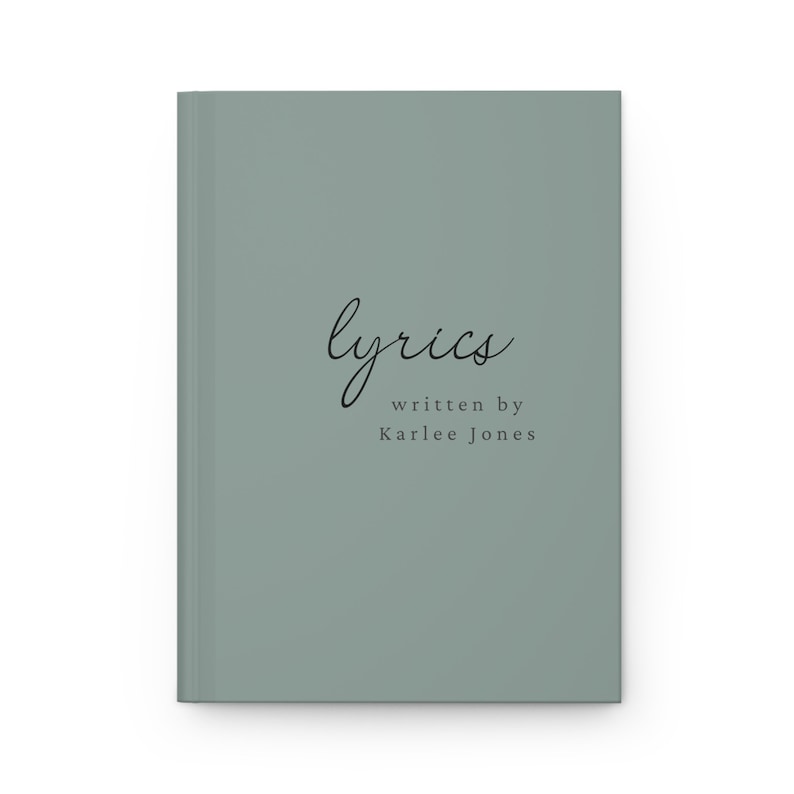 The Songwriter Journal, Lyrics, Gift for Singers, Custom Songwriter ...