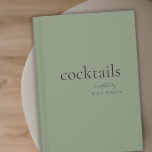 Personalized Cocktail Recipe Book, Birthday Gift for Bartender ...