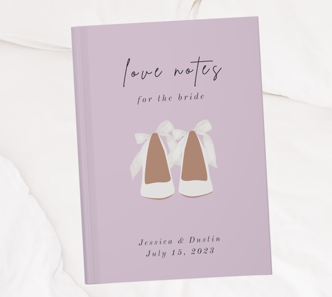 Letters to the Bride Notebook, Bridal Shower Guest Book, Dear Bride ...