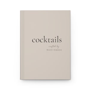Personalized Cocktail Recipe Book, Birthday Gift for Bartender ...